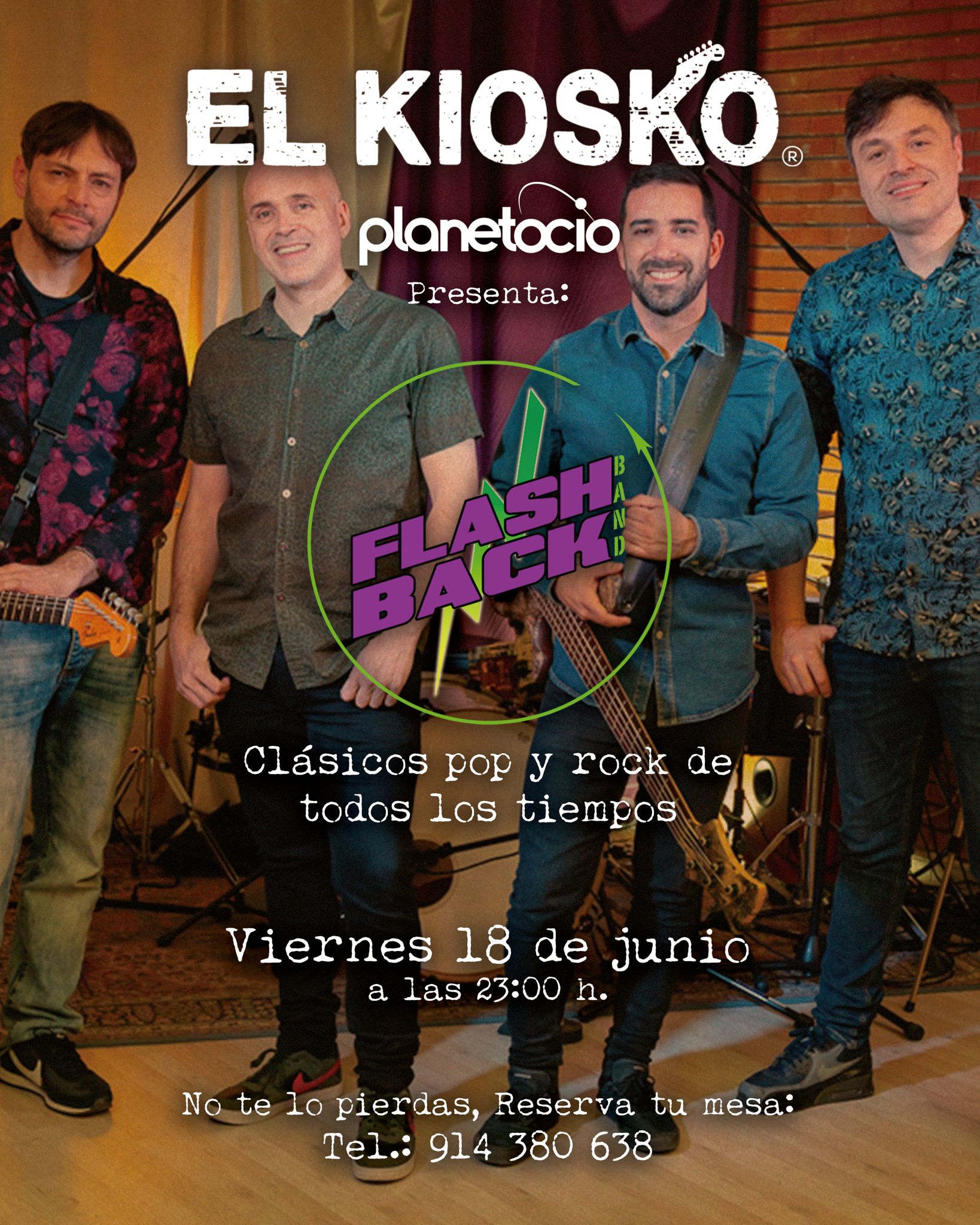 Flashback Band, grupo de versiones en El Kiosko - Grupo de Versiones ...